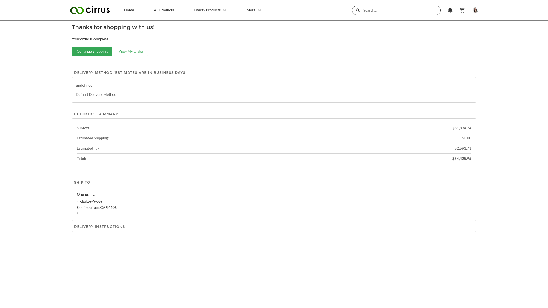 Track an Order | enosix Product Documentation