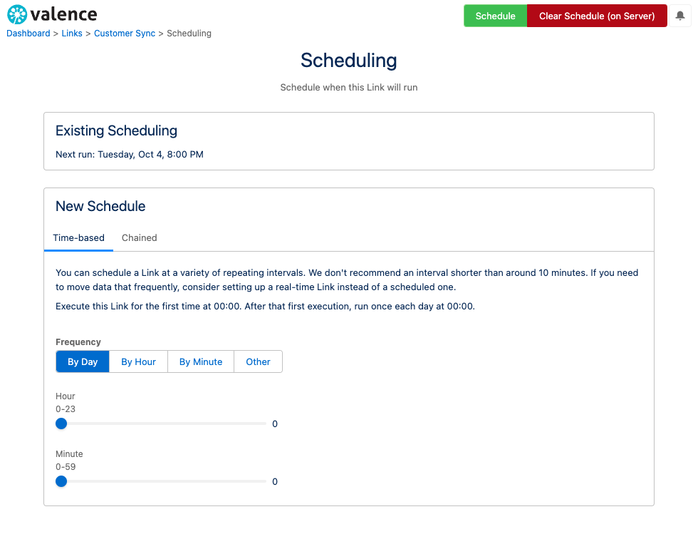 Scheduling | Sync for Salesforce | enosix Product Documentation